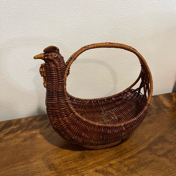 Accents | Vintage Wicker Chicken L | Poshmark